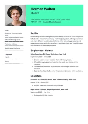 Sample Resume For Working Student Sutajoyob