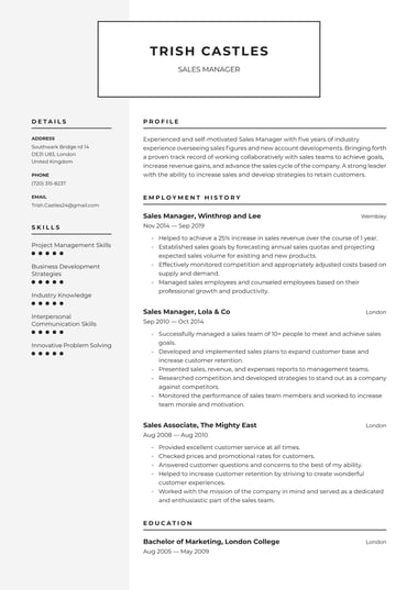 CV Template Simple CV Template With Photo Word Google Docs Resume 