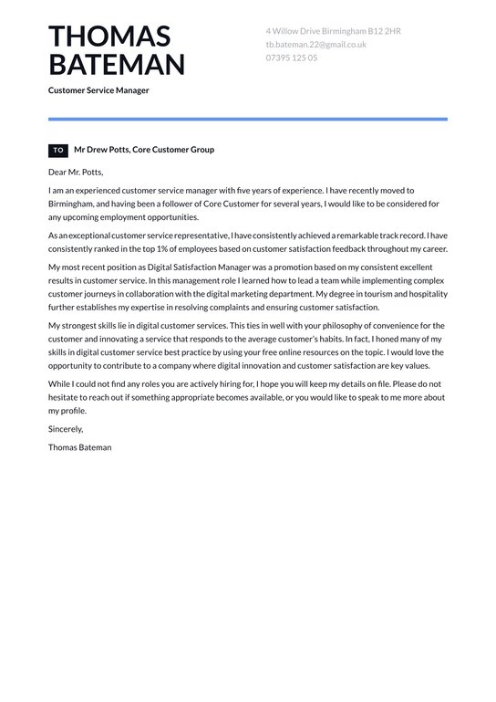 Contoh Speculative Letter For Employment IMAGESEE Contoh Speculative Letter For Employment IMAGESEE