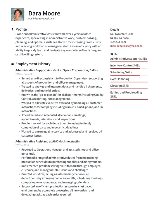 Administrative Assistant Resume Examples Writing Tips 2024 