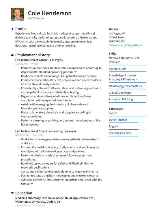 Lab Technician Resume Examples Templates 2025 Resume io