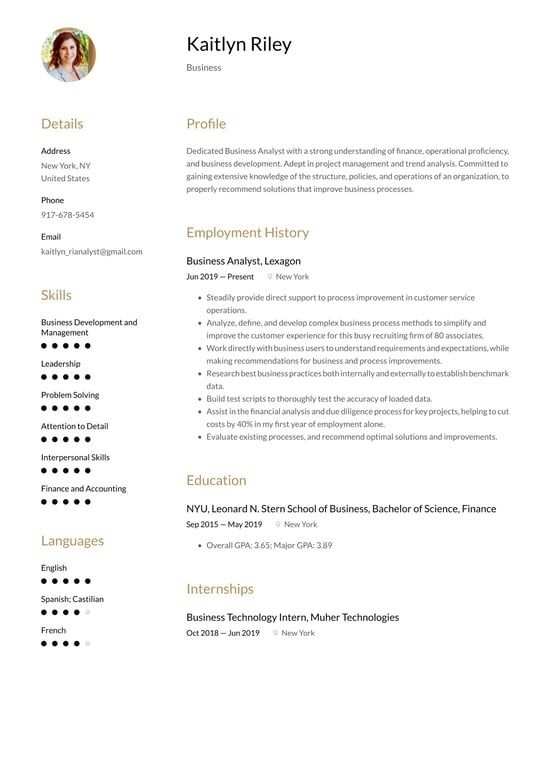 Business Resume Examples Writing Tips 2023 Free Guide Resume io
