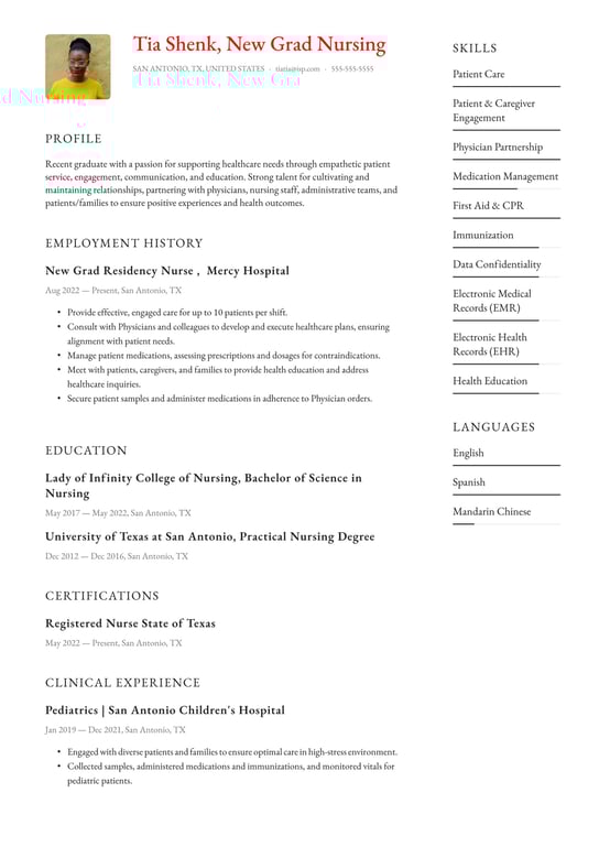 New Graduate Nursing Resume Examples Writing Tips 2023 Free Guide 