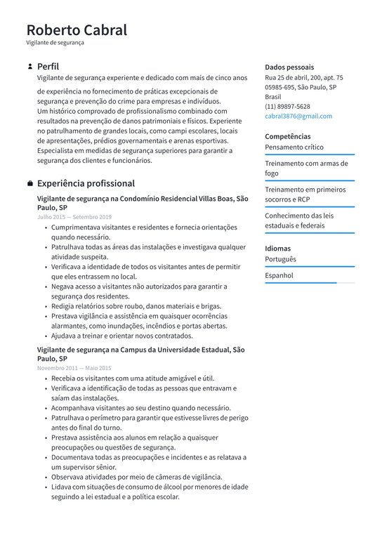 Exemplos De Curr culo Para Vigilante E Dicas De Reda o 2025 guia Exemplos De Curr culo Para Vigilante E Dicas De Reda o 2025 guia