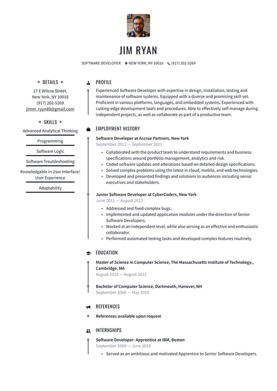 Software Developer Resume Examples Writing Tips 2024 Resume io