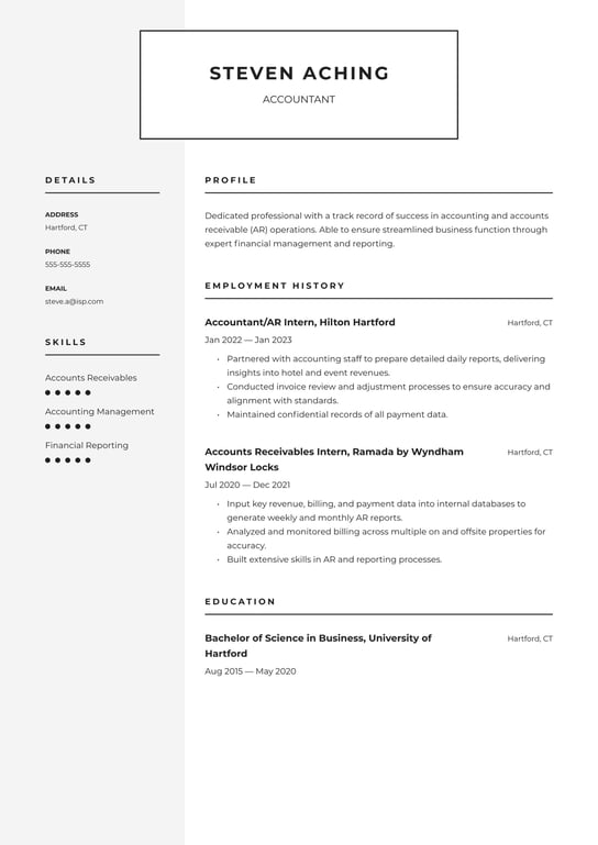 Accounting Entry Level Resume Examples Templates 2025 Resume io