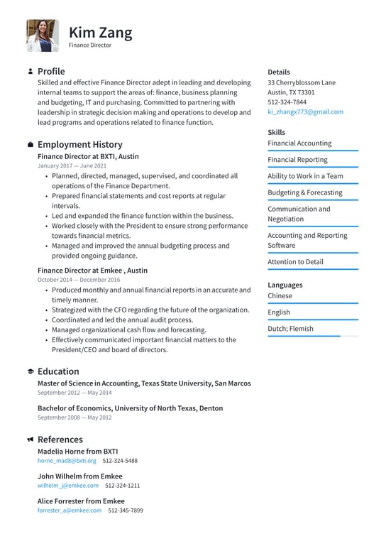 Finance Director Resume Examples Writing Tips 2024 Resume io