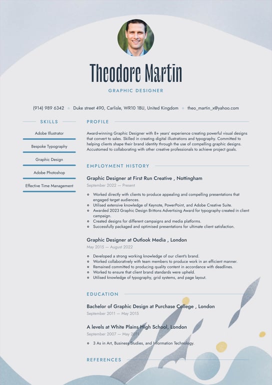 Graphic Designer CV Examples Writing Tips 2023 Free Guide 