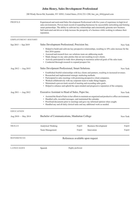 Sales Resume Examples Writing Tips 2023 Free Guide Resume io