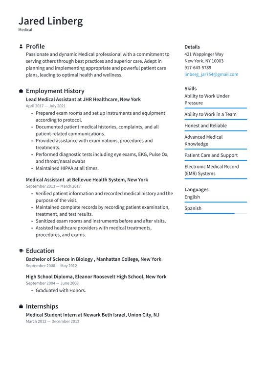 Medical Curriculum Vitae Templates Medical Curriculum Vitae Templates