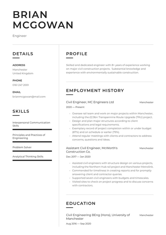 Engineering Cv Examples Template For 2023 Vrogue co