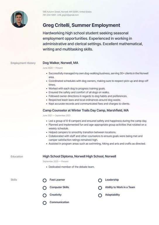Cv Template Teenager Resume Format Good Resume Exampl Vrogue co