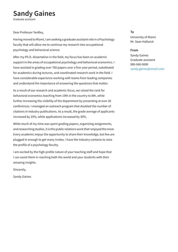 cover letter sample internship