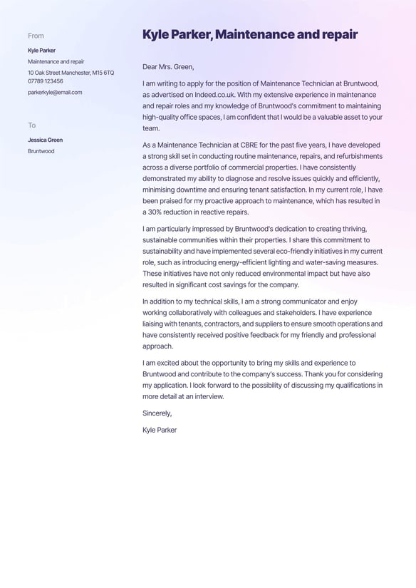 engineering cover letter examples uk
