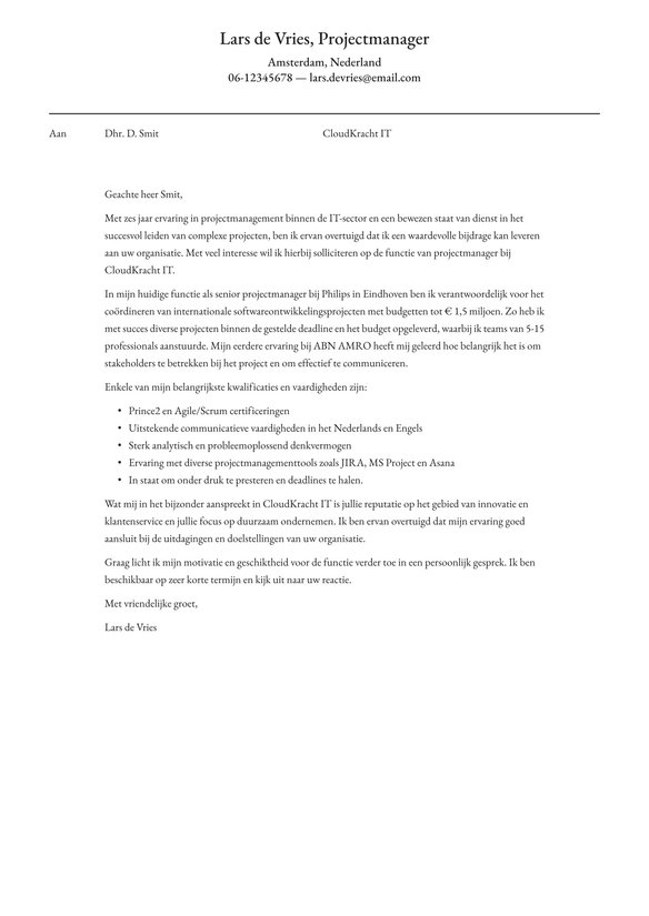 Sollicitatiebrief Promotie Sollicitatiebrief Schrijven