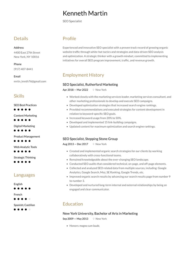 technical writing resume samples