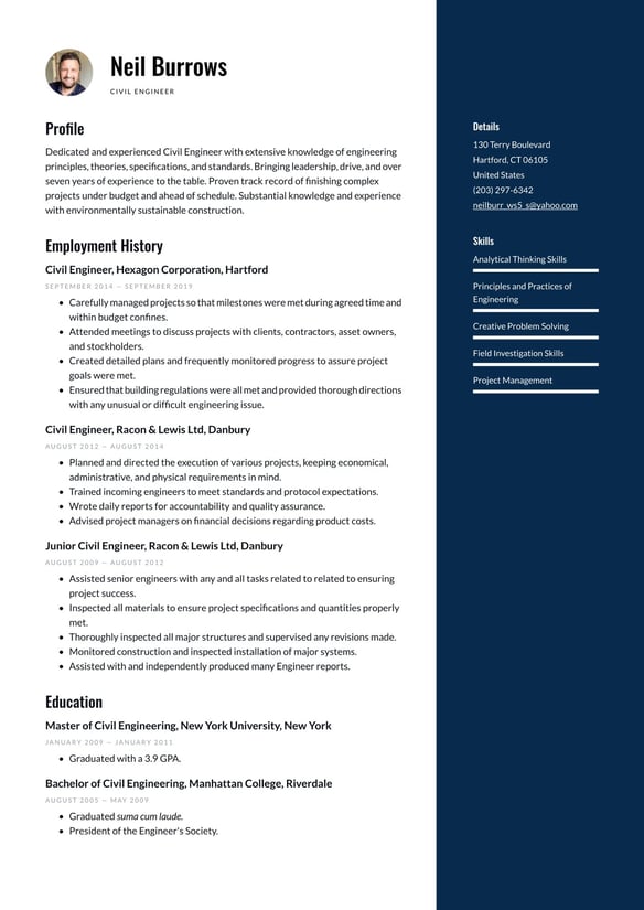 construction superintendent resume examples