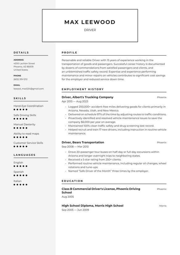 bus driver personal attributes
