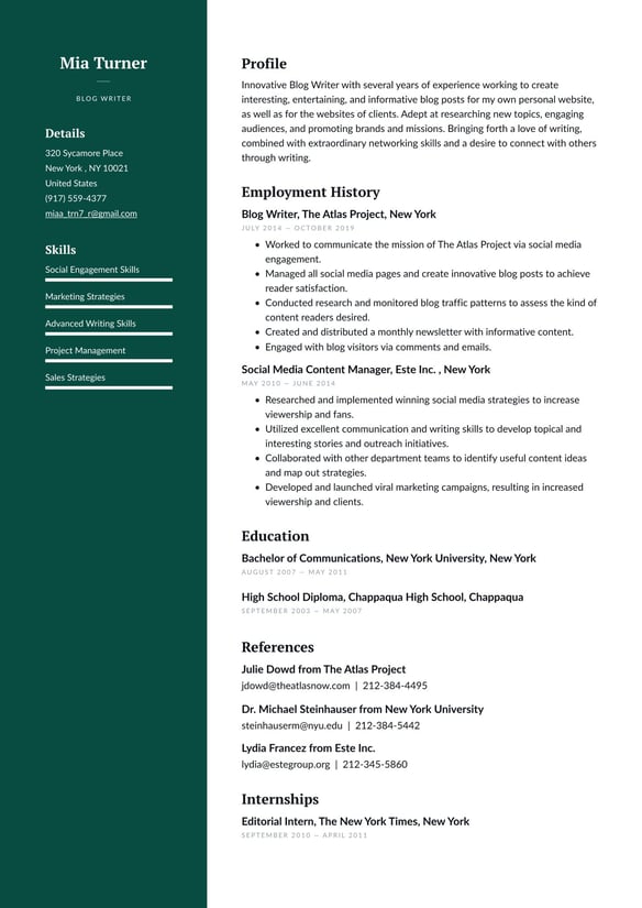 technical writing resume samples