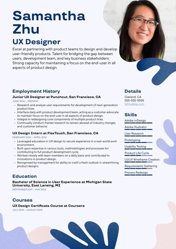 interior design cv examples