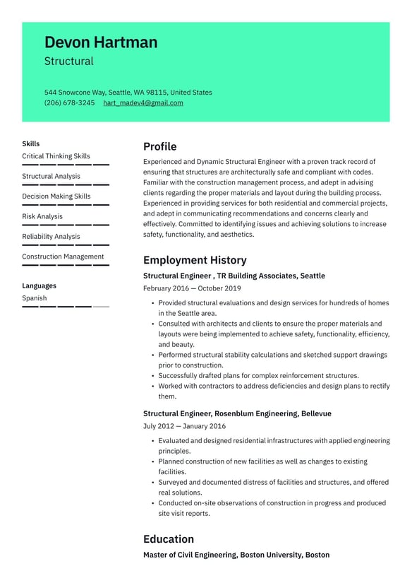 construction superintendent resume examples