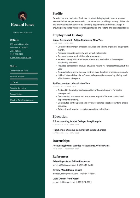 resume cpa example