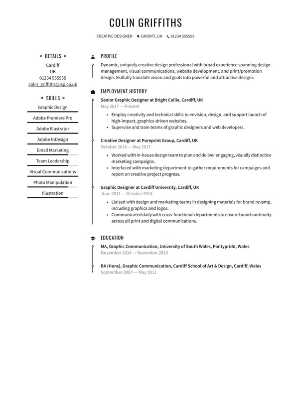 illustration cv examples