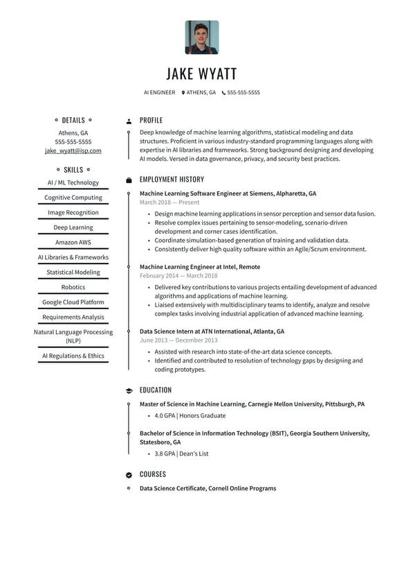 computer engineering projects for resume