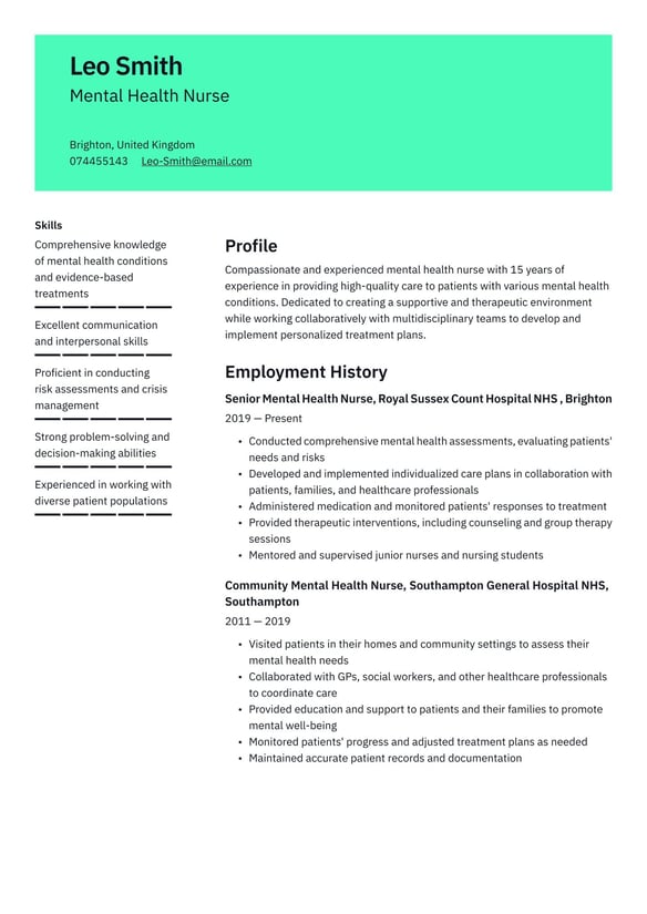 paramedic cv example uk