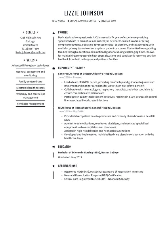 nursing student cv example