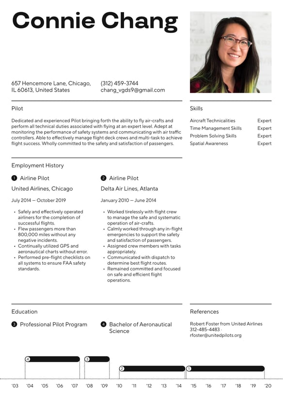 flight attendant cv example
