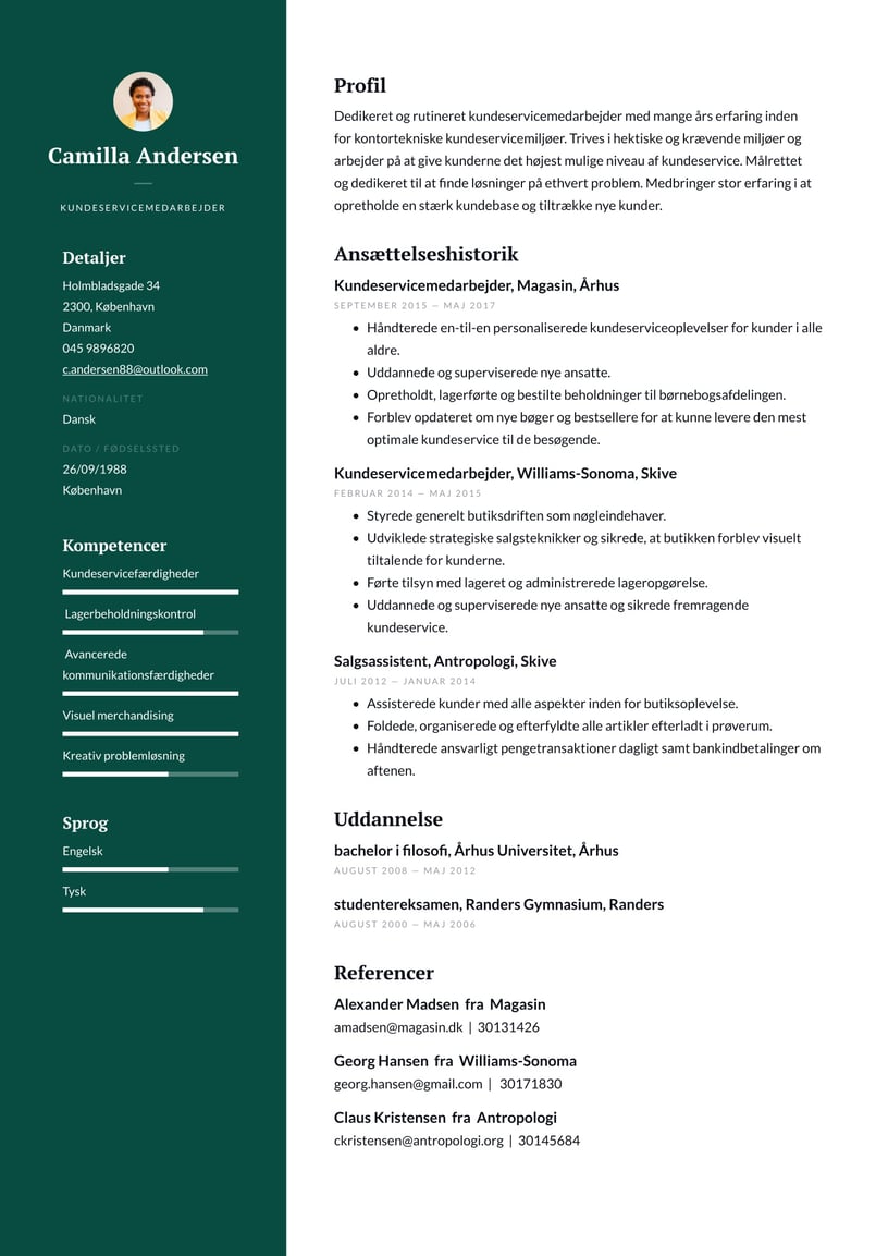Opret dit jobvindende CV - (Gratis) Skabelon · CV.dk