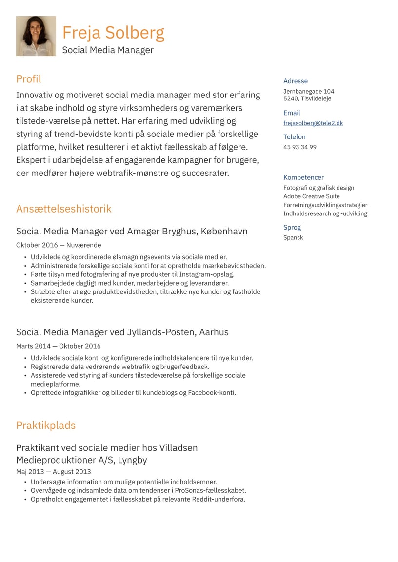 Opret dit jobvindende CV - (Gratis) Skabelon · CV.dk