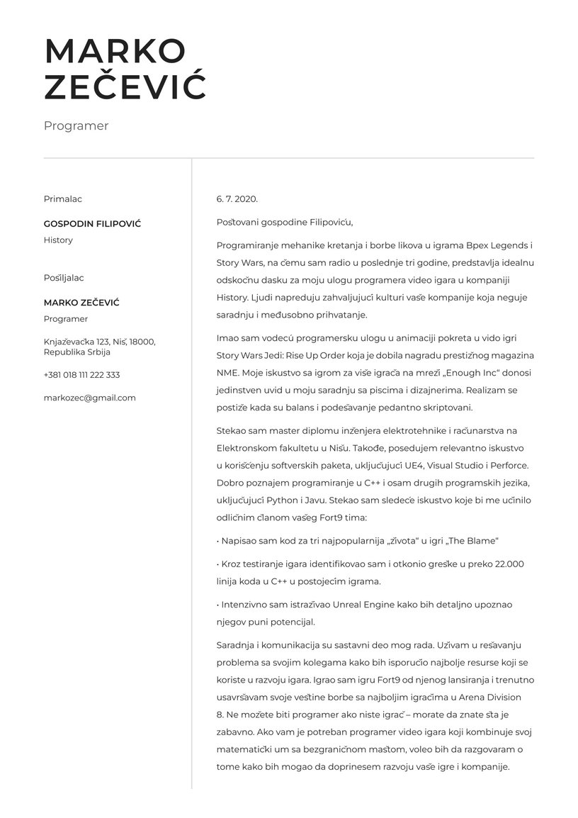 Besplatni kreator CV-jeva - napravite CV koji donosi posao · CVapp.rs
