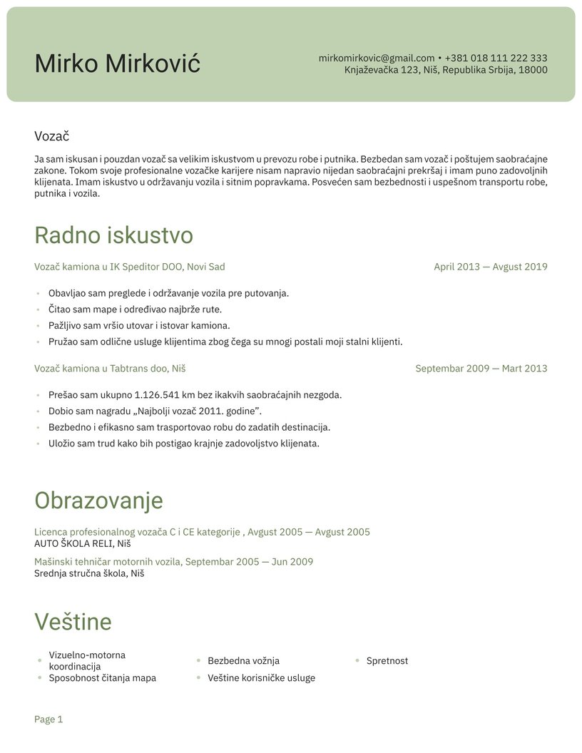 Besplatni kreator CV-jeva - napravite CV koji donosi posao · CVapp.rs