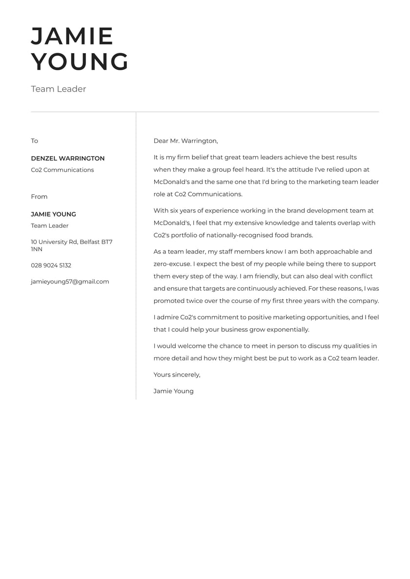 Carolyn Clayton Cover Letter Examples Team Leader Cov Vrogue co
