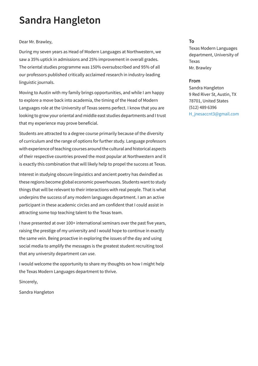 Cover Letter University A College Student Cover Letter Is A Document