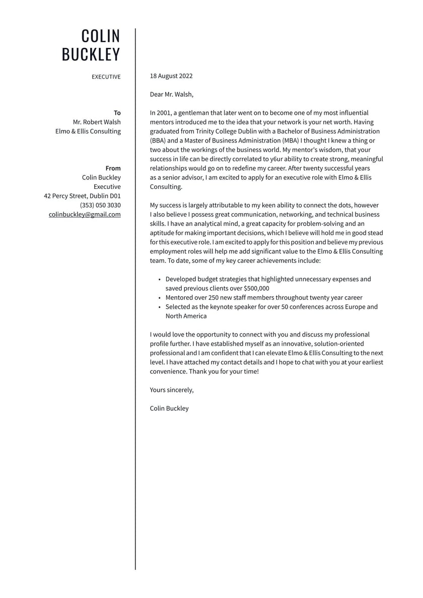 Basic Cover Letter Structure Exle - Infoupdate.org