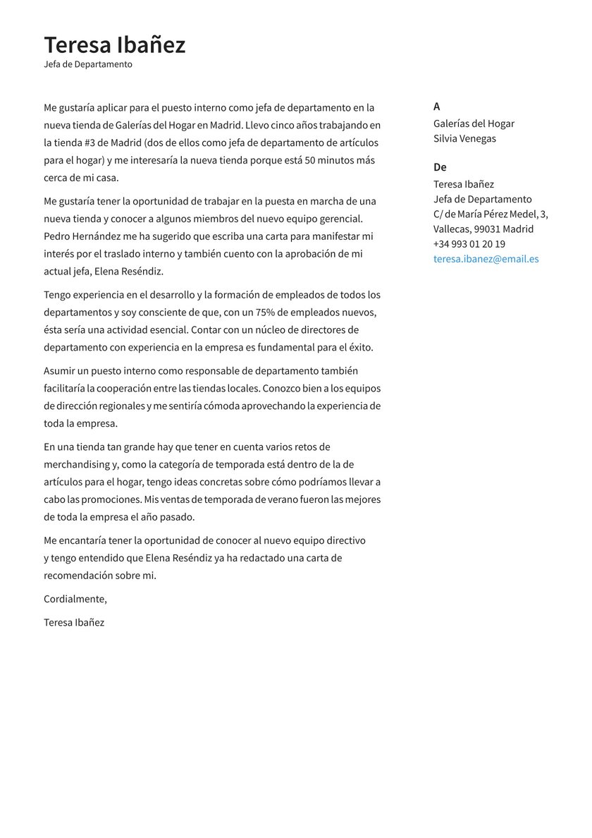Ejemplo De Carta De Promoción Ejemplos De Cartas De Presentación