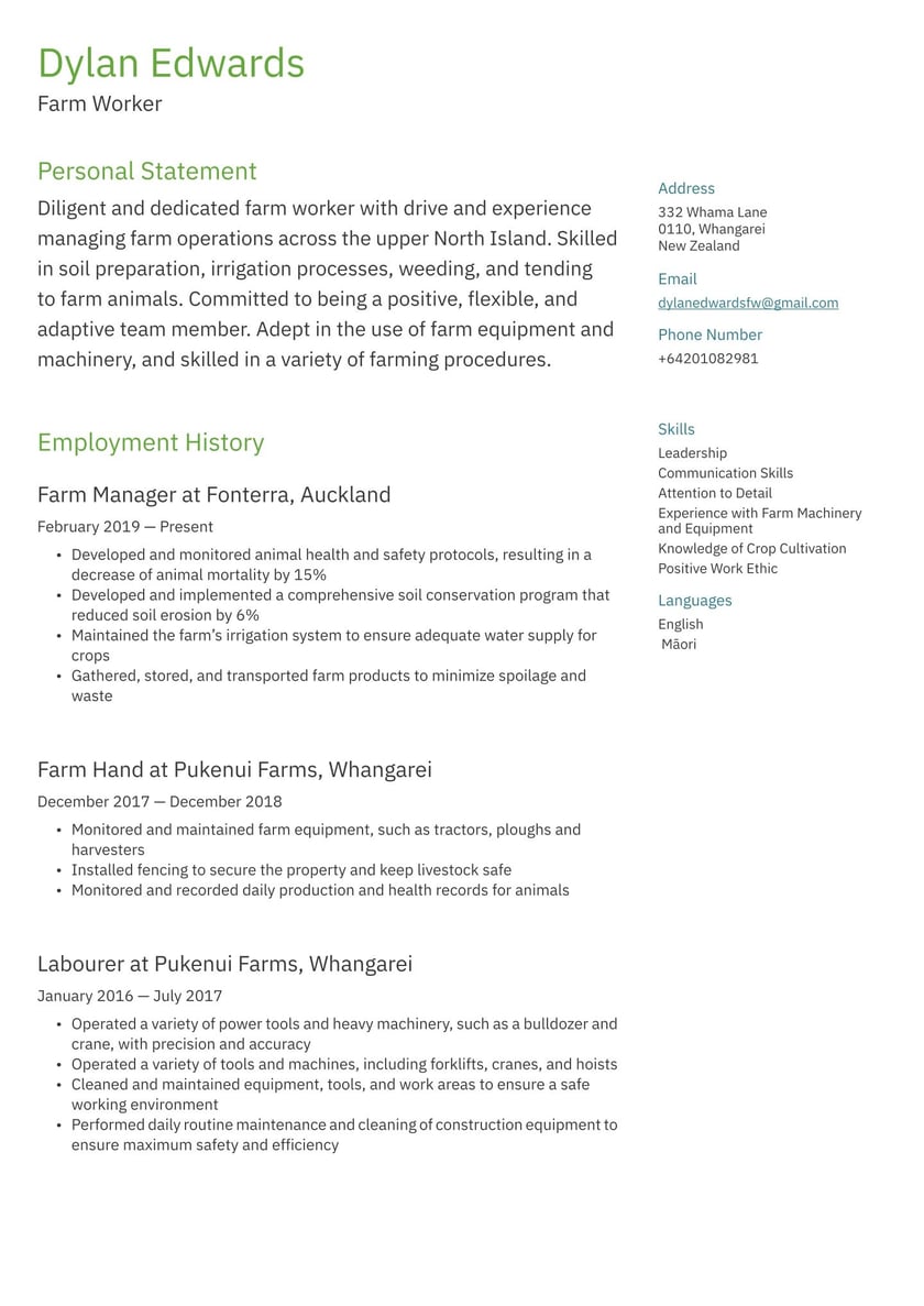 Example Of A Cv Modern Resume Templates And Examples For 2025