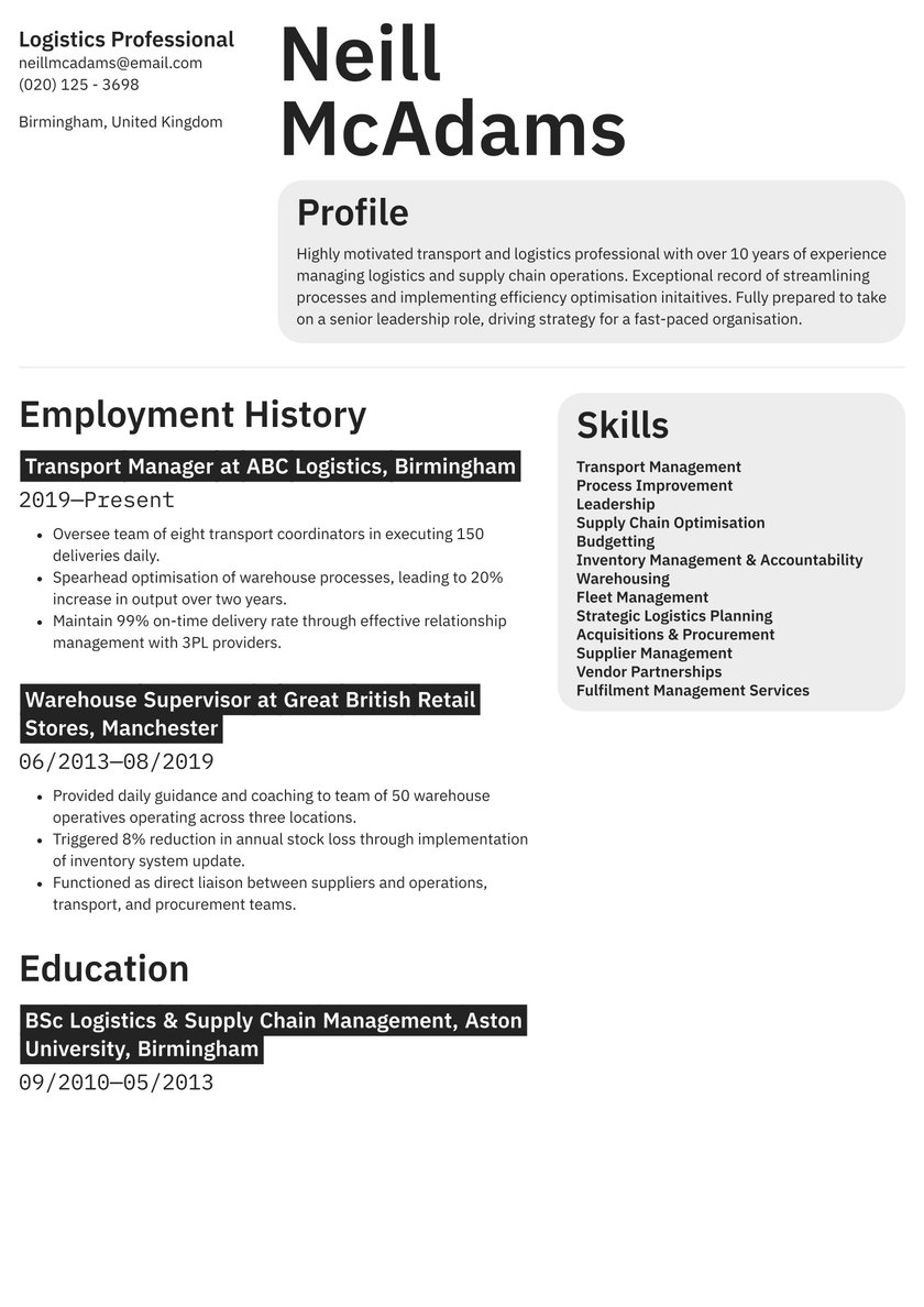 Logistics Officer Sample Resume Logistic Officer Resume Sample