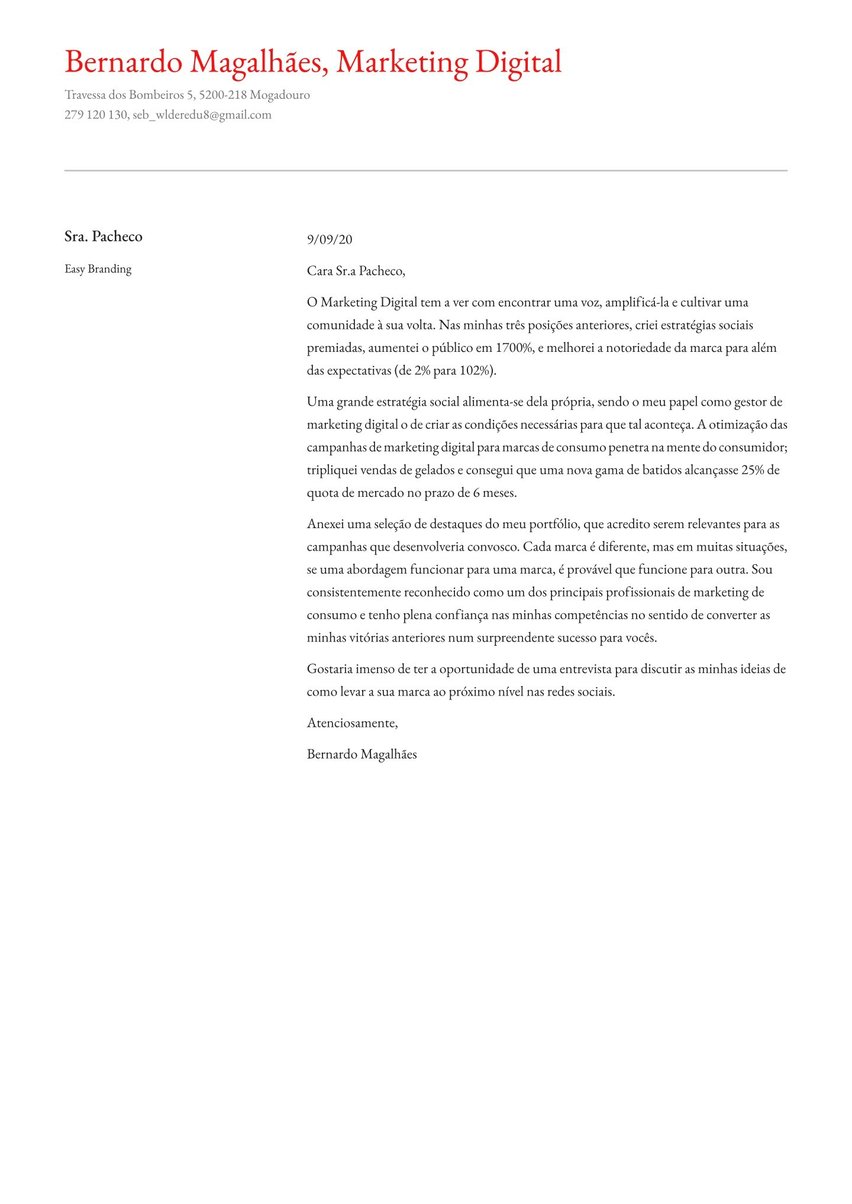 Modelo De Carta De Candidatura Para Enfermeiros GAT Portugal