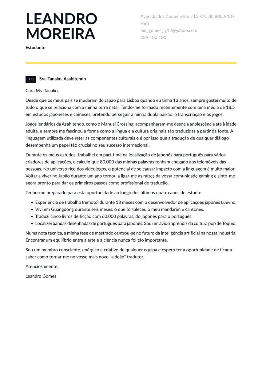 Modelo De Carta De Candidatura Para Enfermeiros GAT Portugal