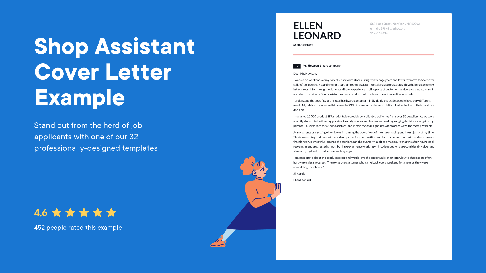 Shop Assistant Cover Letter Example & Writing Guide · Resume.io