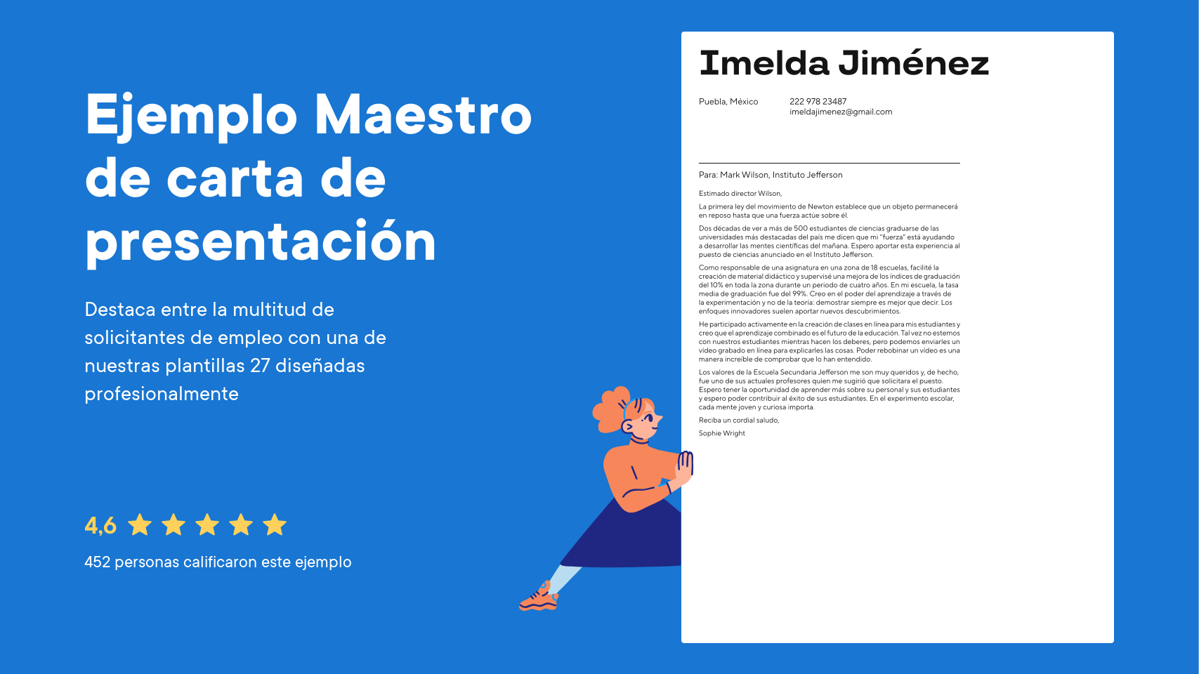 Ejemplo De Carta De Intención Para Un Profesor