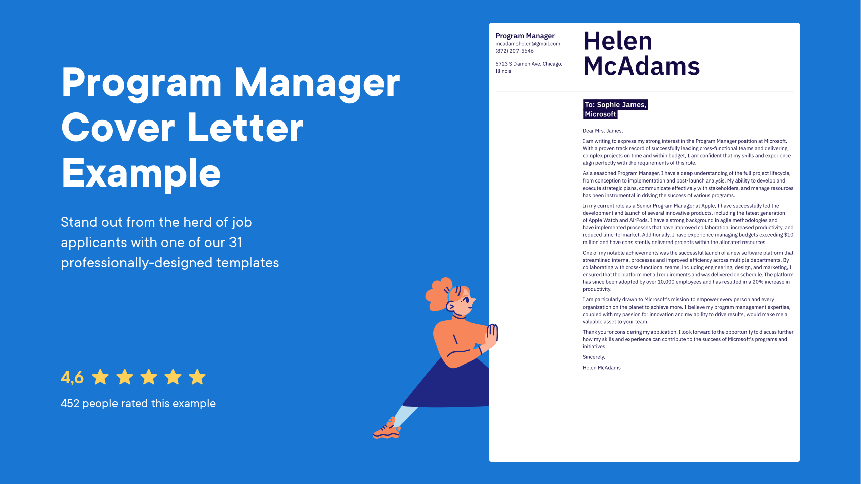 Program Manager Cover Letter Examples & Expert Tips · Resume.io