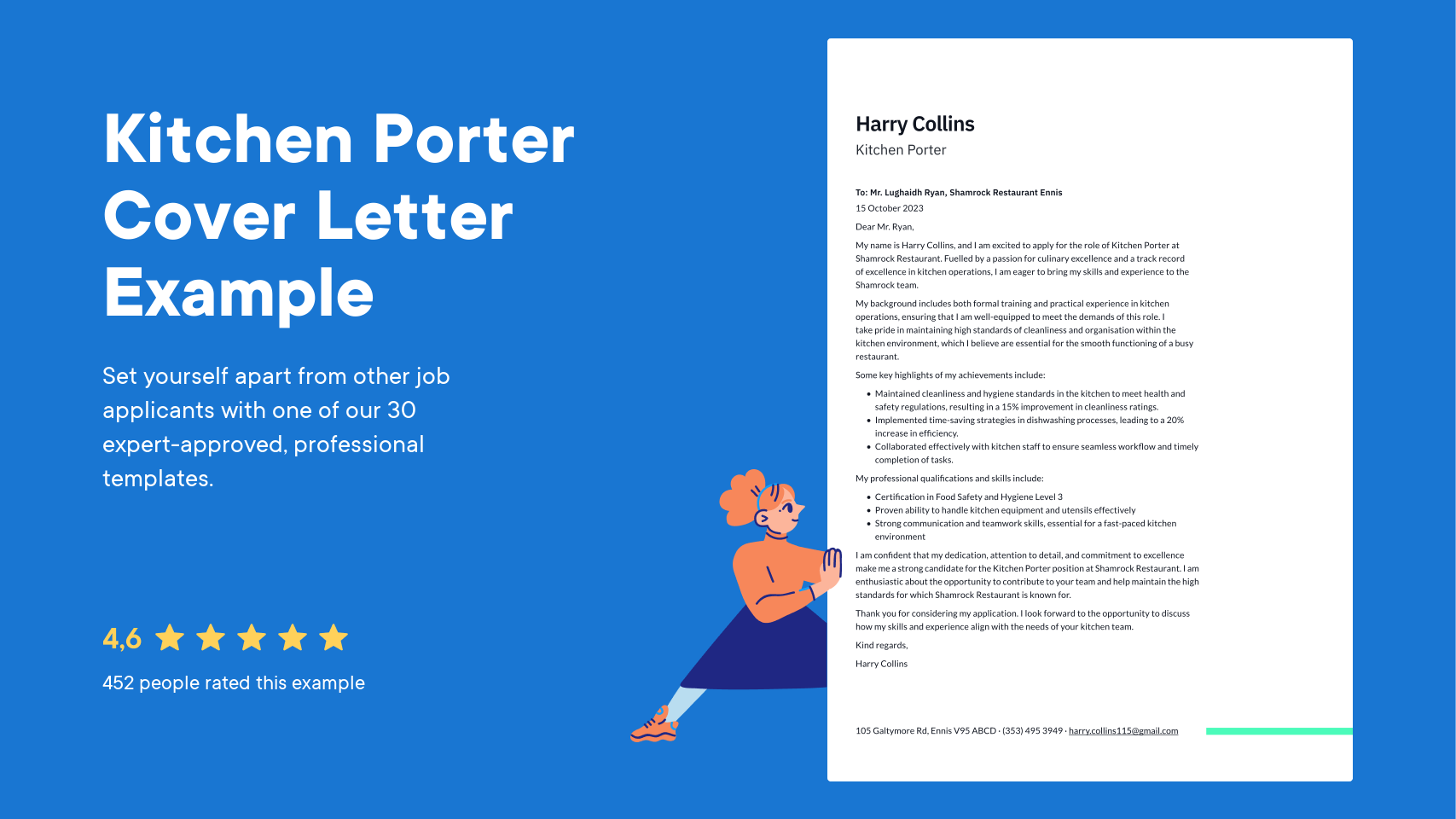 Cover Letter For Kitchen Kitchen Porter Cover Letter | Velvet Jobs