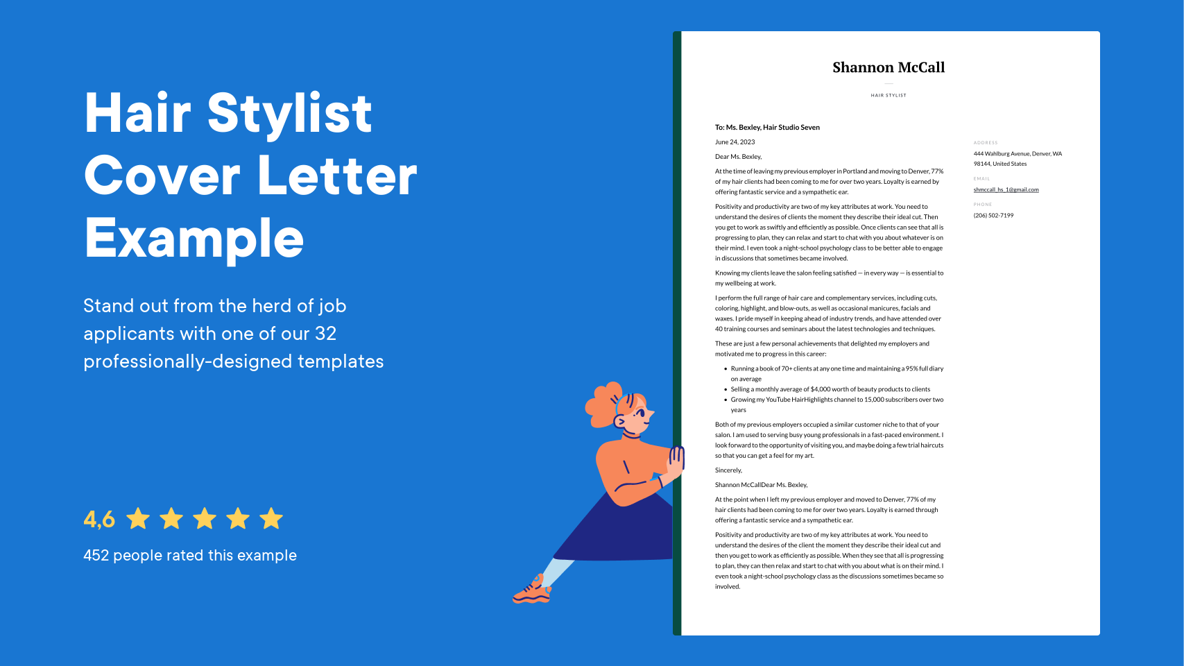 Hair Stylist Cover Letter Examples Salon Assistant Cover Letter