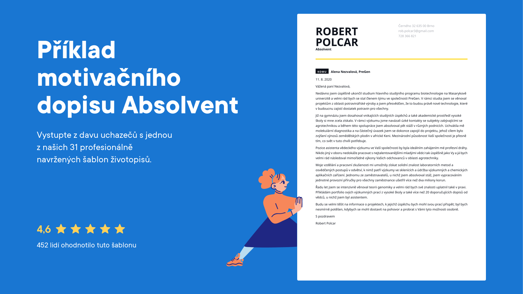 Vzor motivačního dopisu Absolvent & odborné tipy [Zdarma] · Cvapp.cz