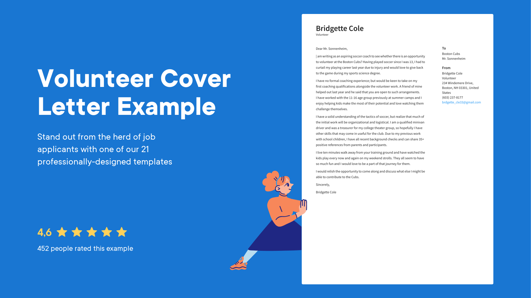 Volunteer Cover Letter Example Writing Guide Resume io